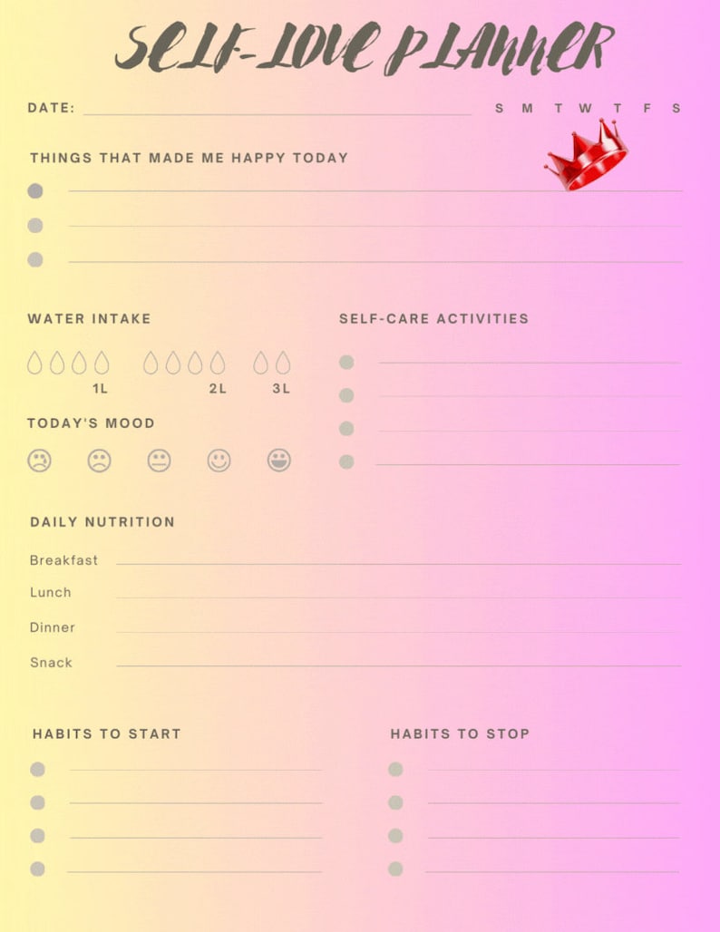 Self Improvement Planner - Etsy