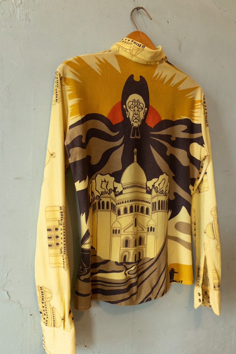 70s ICE Italian Graphic Disco Shirt - Vampire Cowboy Capitalistic ...