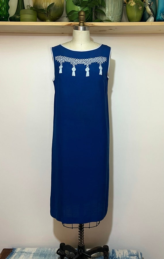 vintage 60s blue linen - Gem