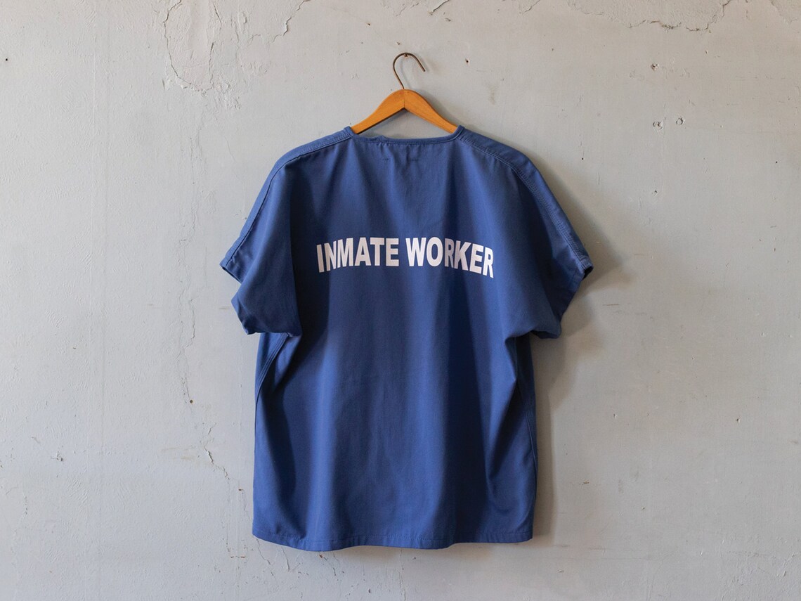 Vintage Prison Uniform Shirt - Inmate Worker - Etsy