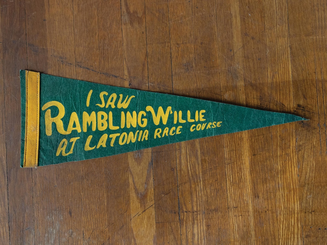 Vintage Original Rambling Willie Race Horse Souvenir Pennant Flag ...