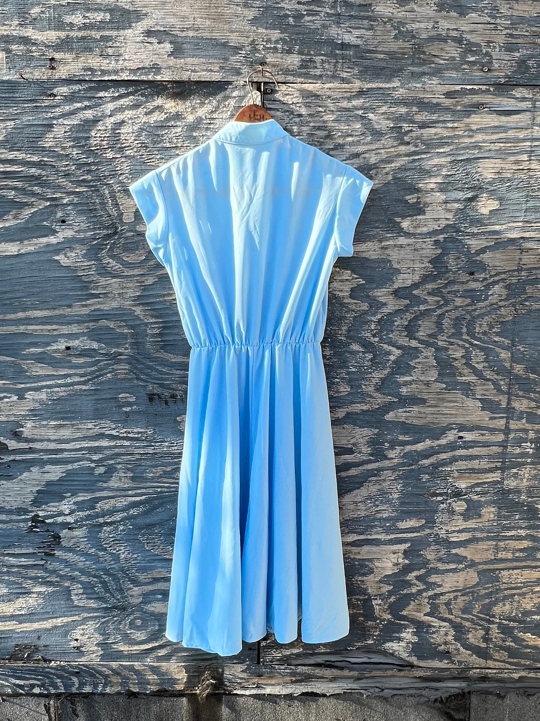 Vintage 70s Powder Blue Polly Summer Dress - Etsy