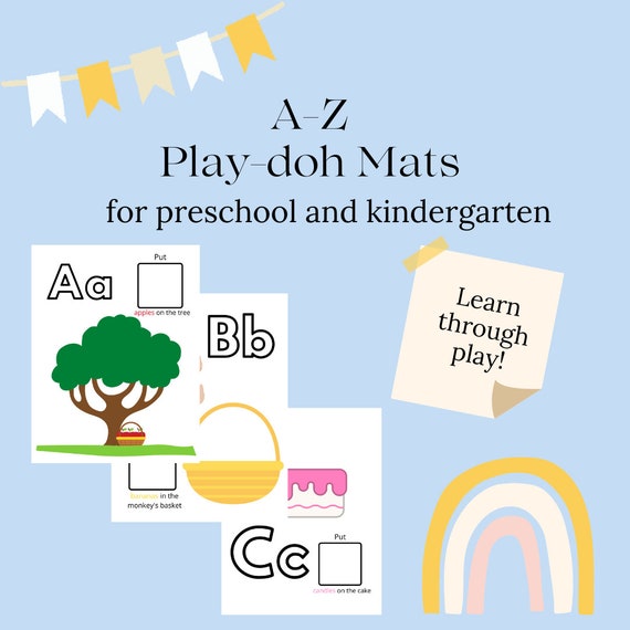 Interactive Alphabet Play-doh Mats A-Z Play-doh Mats - Etsy