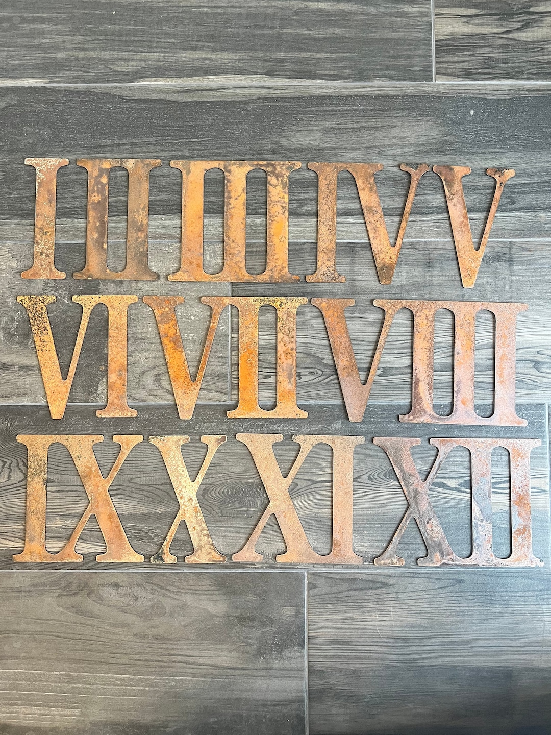 6 Inch Metal Roman Numerals Rusty or Natural Steel Finish - Etsy