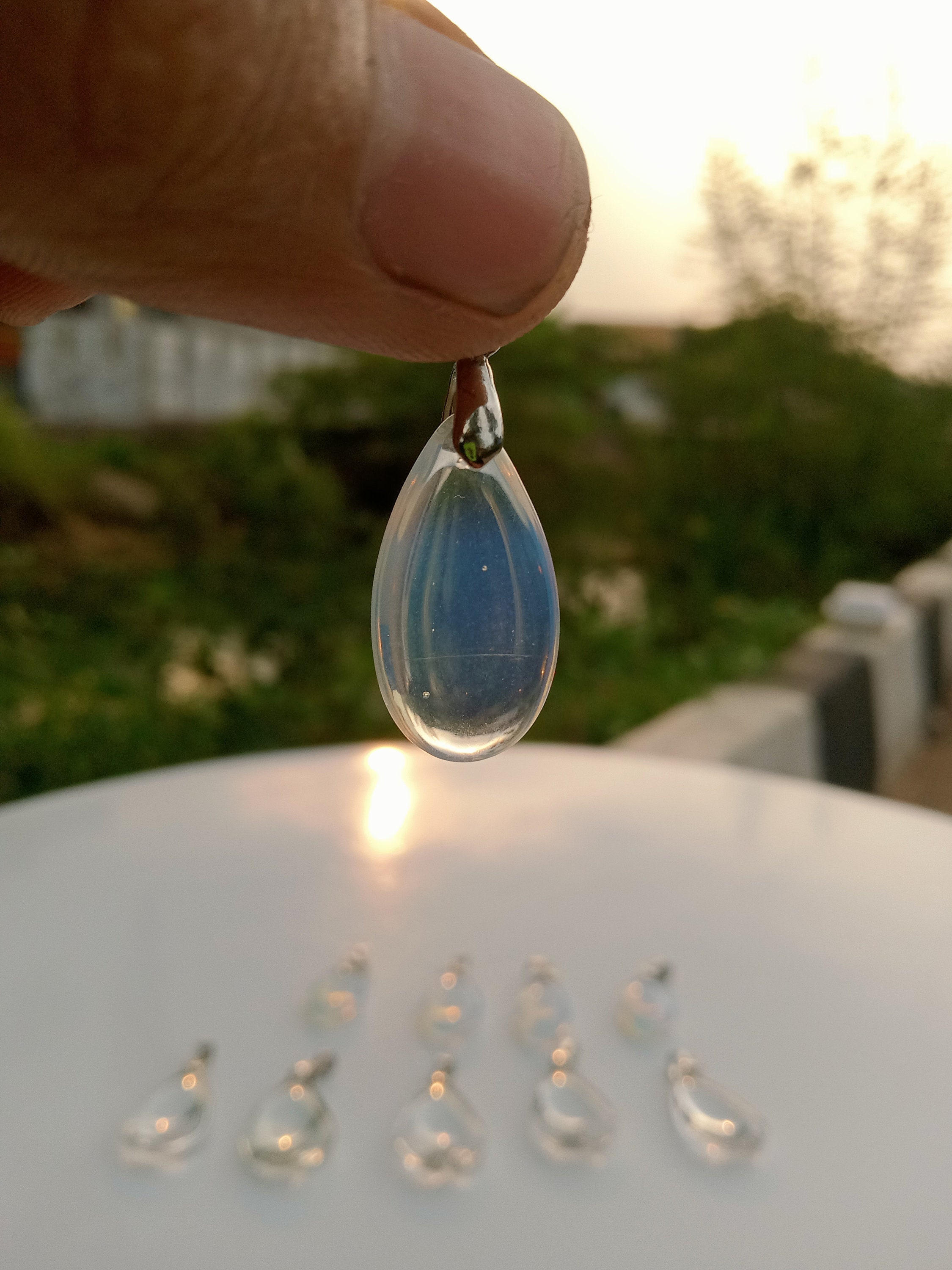 10 Pcs Beautiful Andara Crystals With Bluish-green and Bright White ...