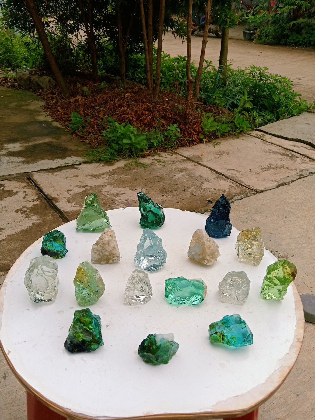 1476 Gr 17 Pcs Andara Monatomic Crystals Are Mixed in Color and Have ...