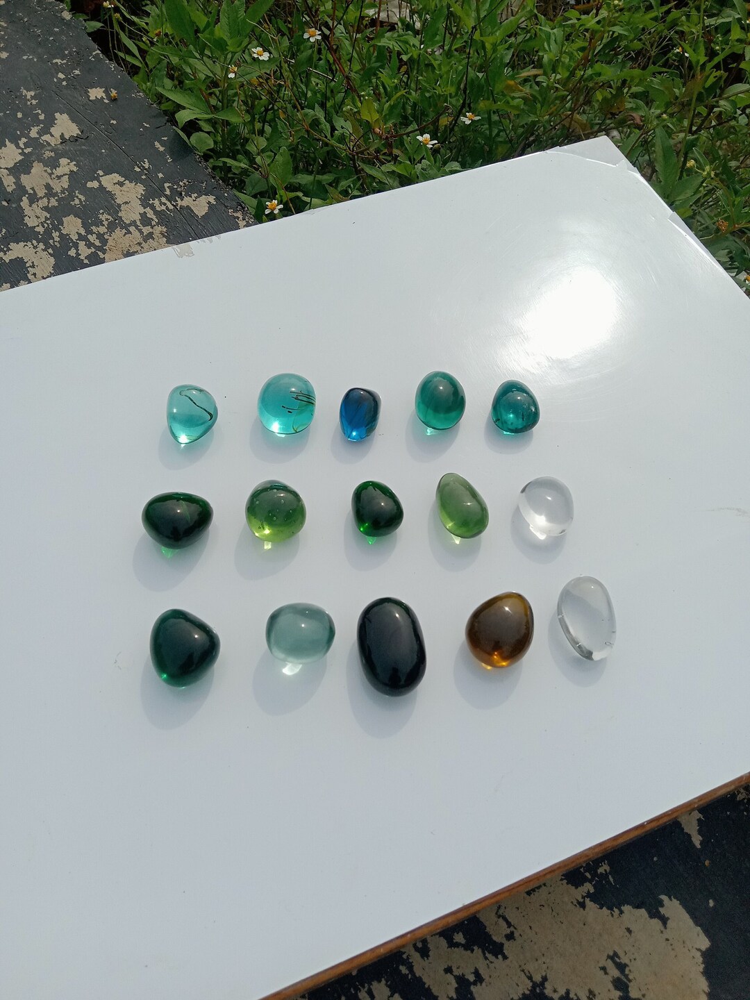 15 Pcs Special Tumbbled Natural Polished Andara Crystals Mix Colors - Etsy