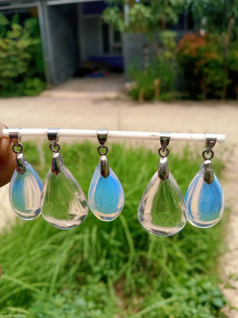 10 Pcs Beautiful Andara Crystals With Bluish-green and Bright White ...