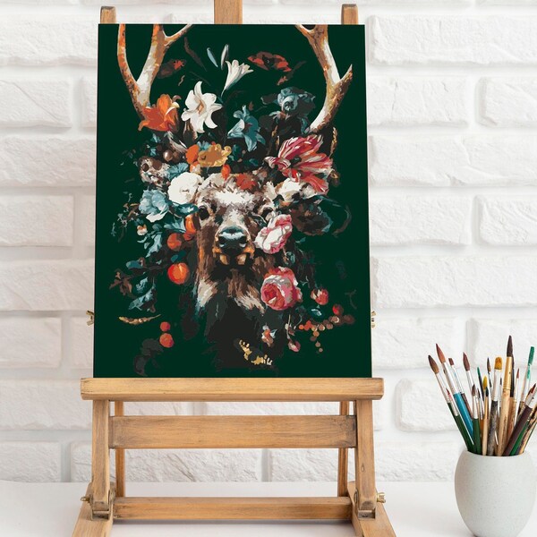 Paint by Number Deer - Etsy