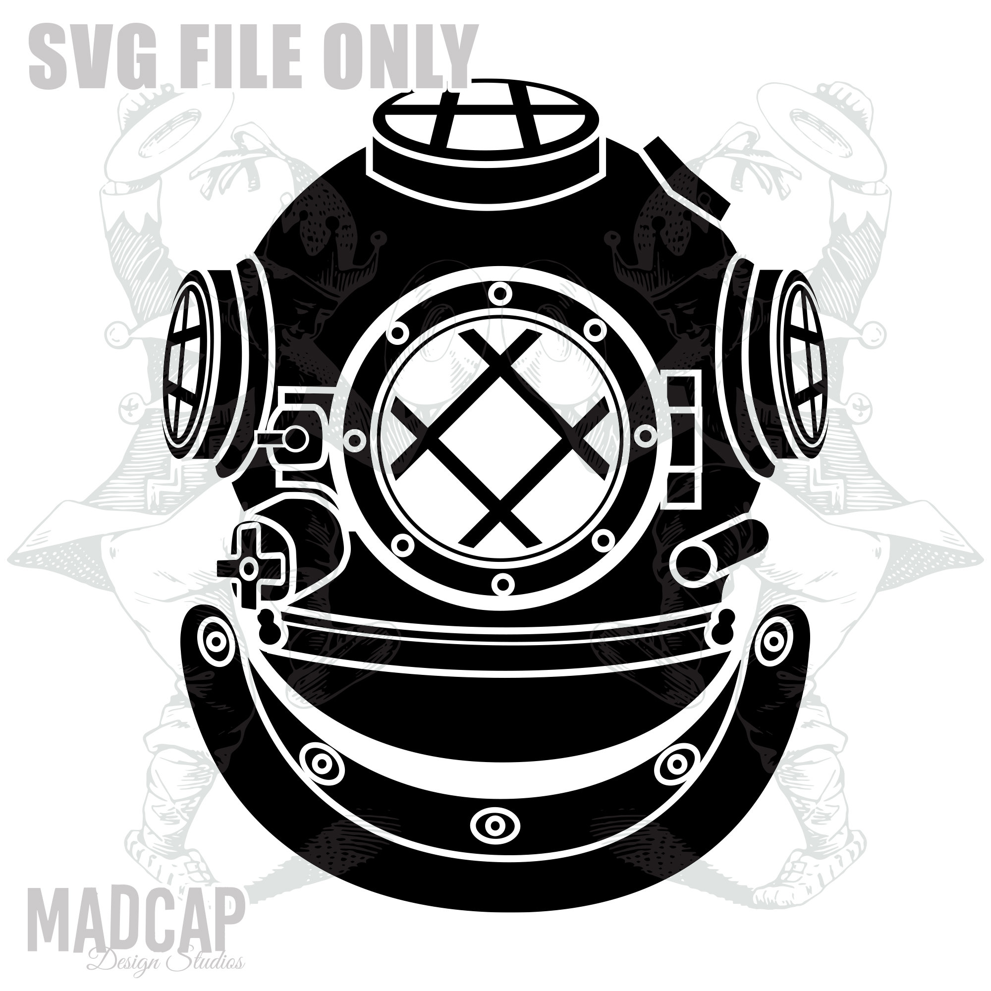 Classic Dive Helmet Design .SVG File - Etsy