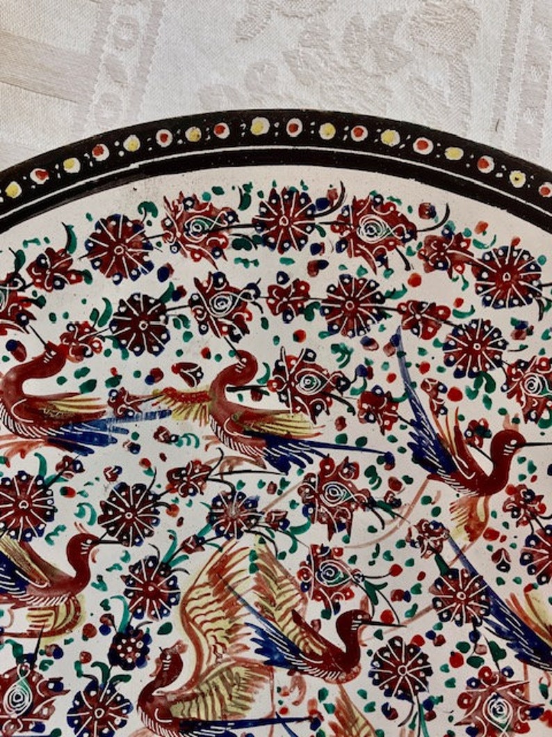 Metal Handpainted Persian Plate - Etsy