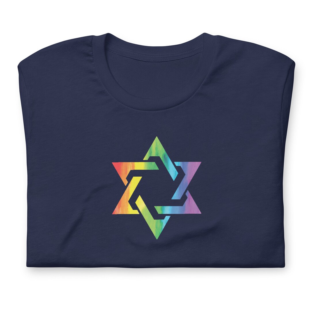 Pride Jewish Star Shirt, LGBTQIA Mogen David Judaica Yiddishkeit T ...