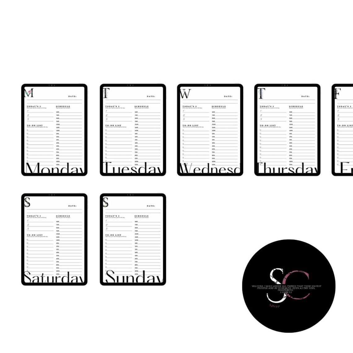 Printable Weekly Planner A2 Instant Download Journal PDF - Etsy