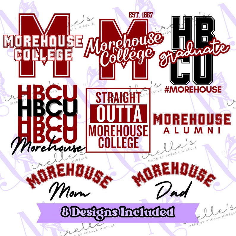 Morehouse College PNG Bundle, HBCU Collection, Morehouse College, Black ...