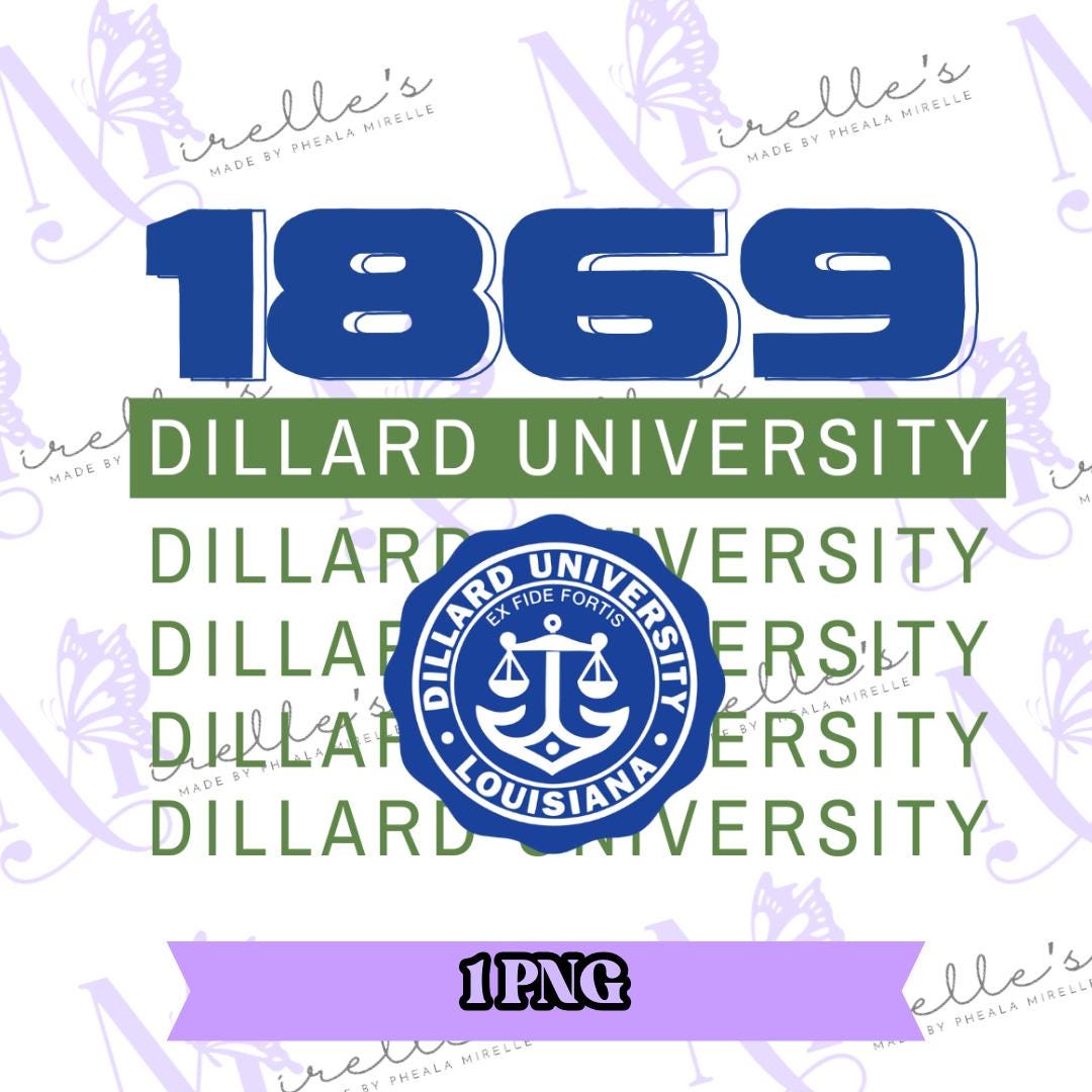 Dillard University 1869, College PNG, College Artwork, Instant Download ...