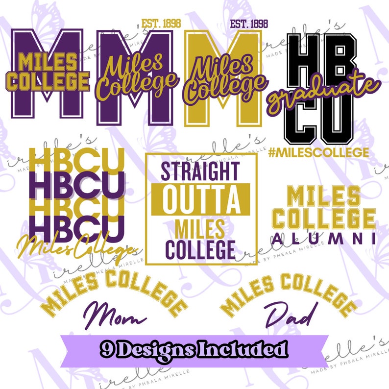 Miles College PNG Bundle, HBCU Collection, Miles College, HBCU Bundle ...