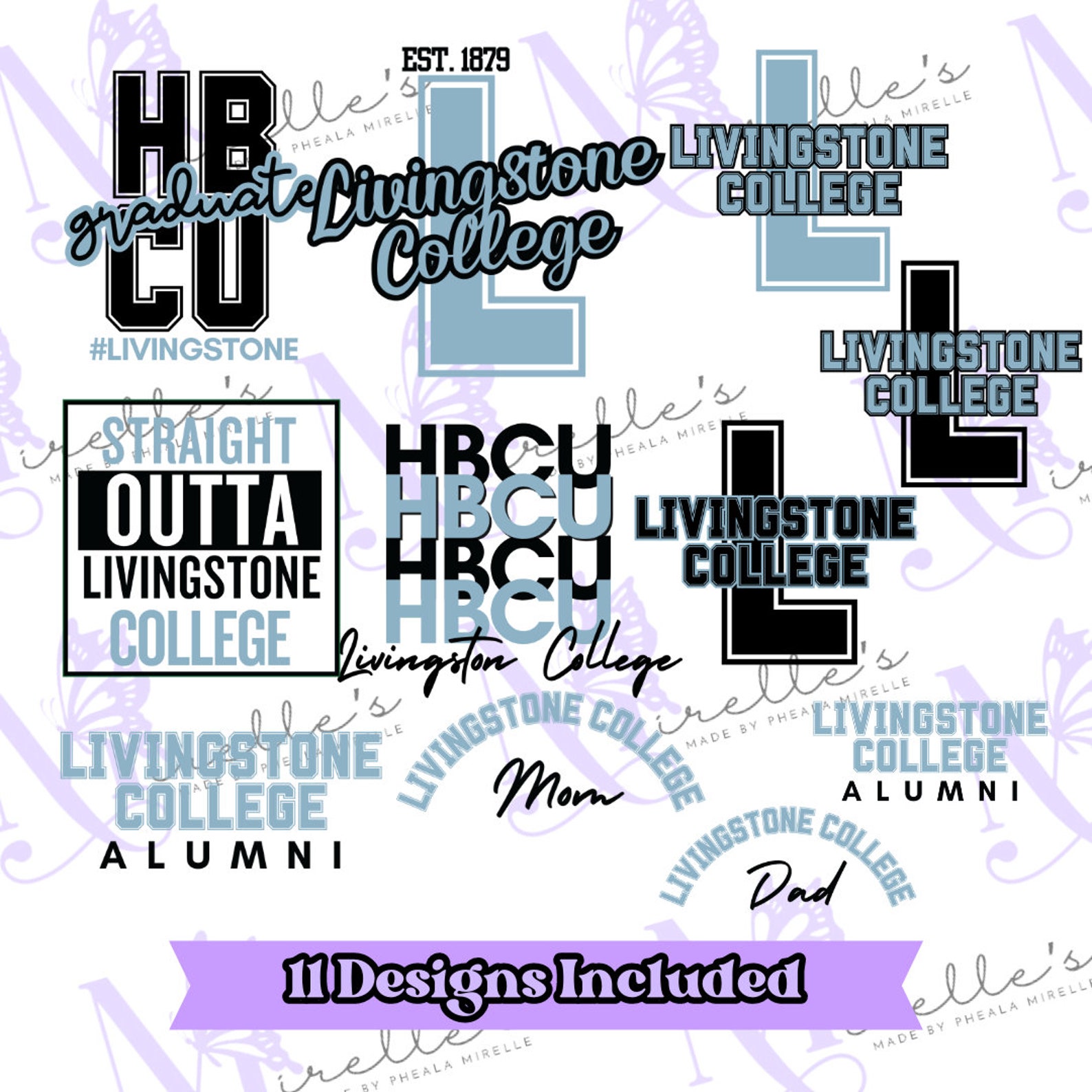 Livingstone College PNG Bundle, HBCU Collection, HBCU Bundle, Black ...