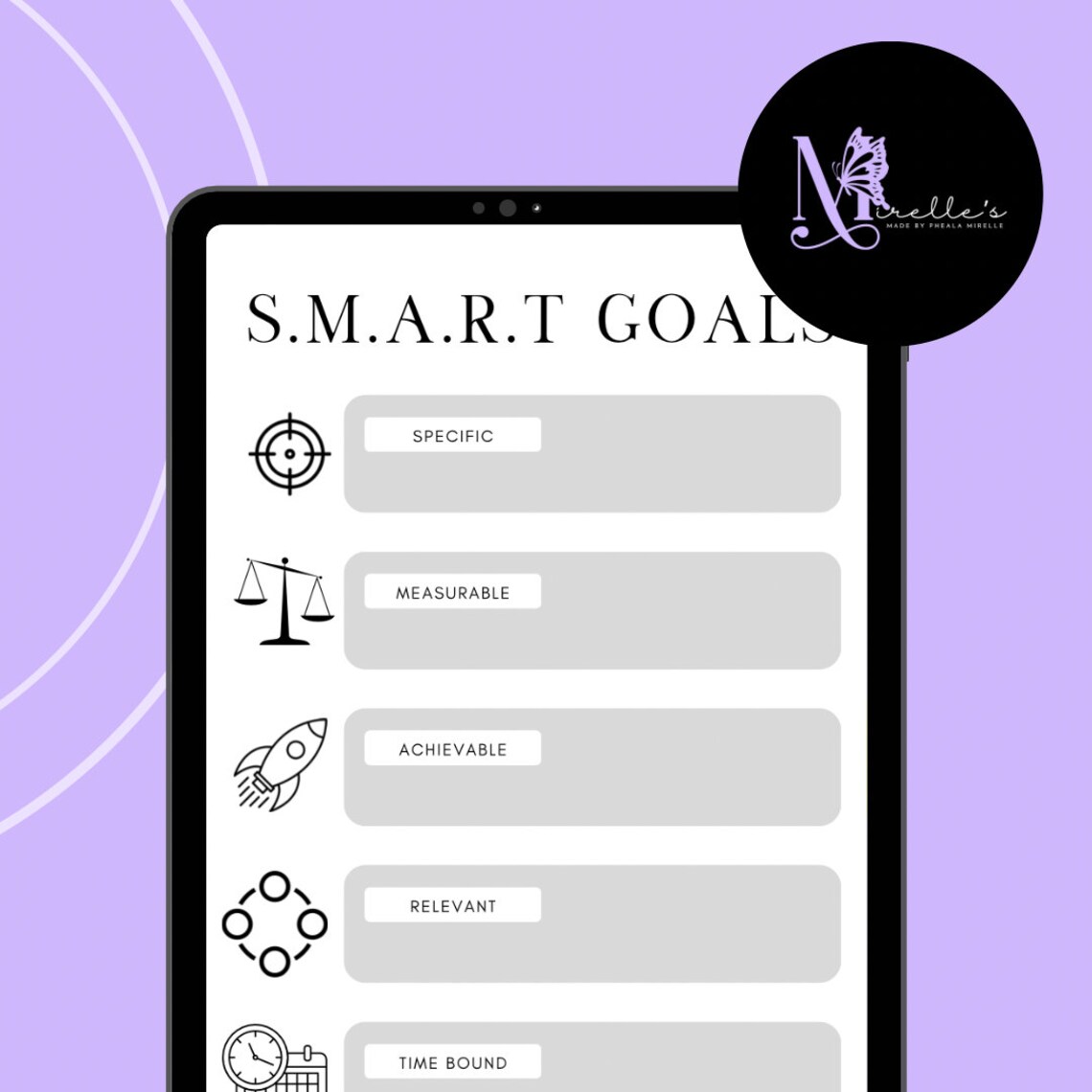 SMART Goals Printable, Goals Tracker Printable, Goal Tracker, Instant ...