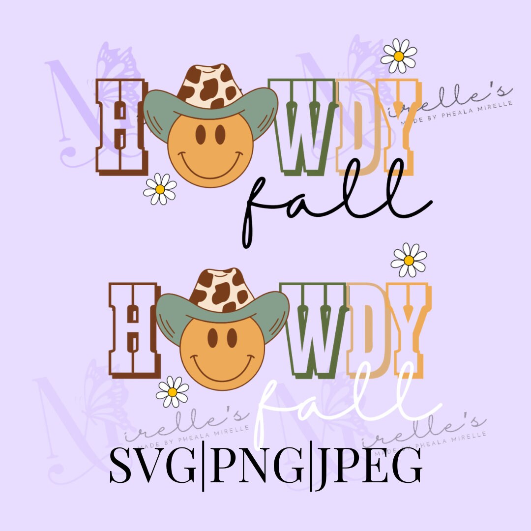 Howdy Fall Smiley Face SVG, Png Svg Jpeg Files, Instant Downloads ...