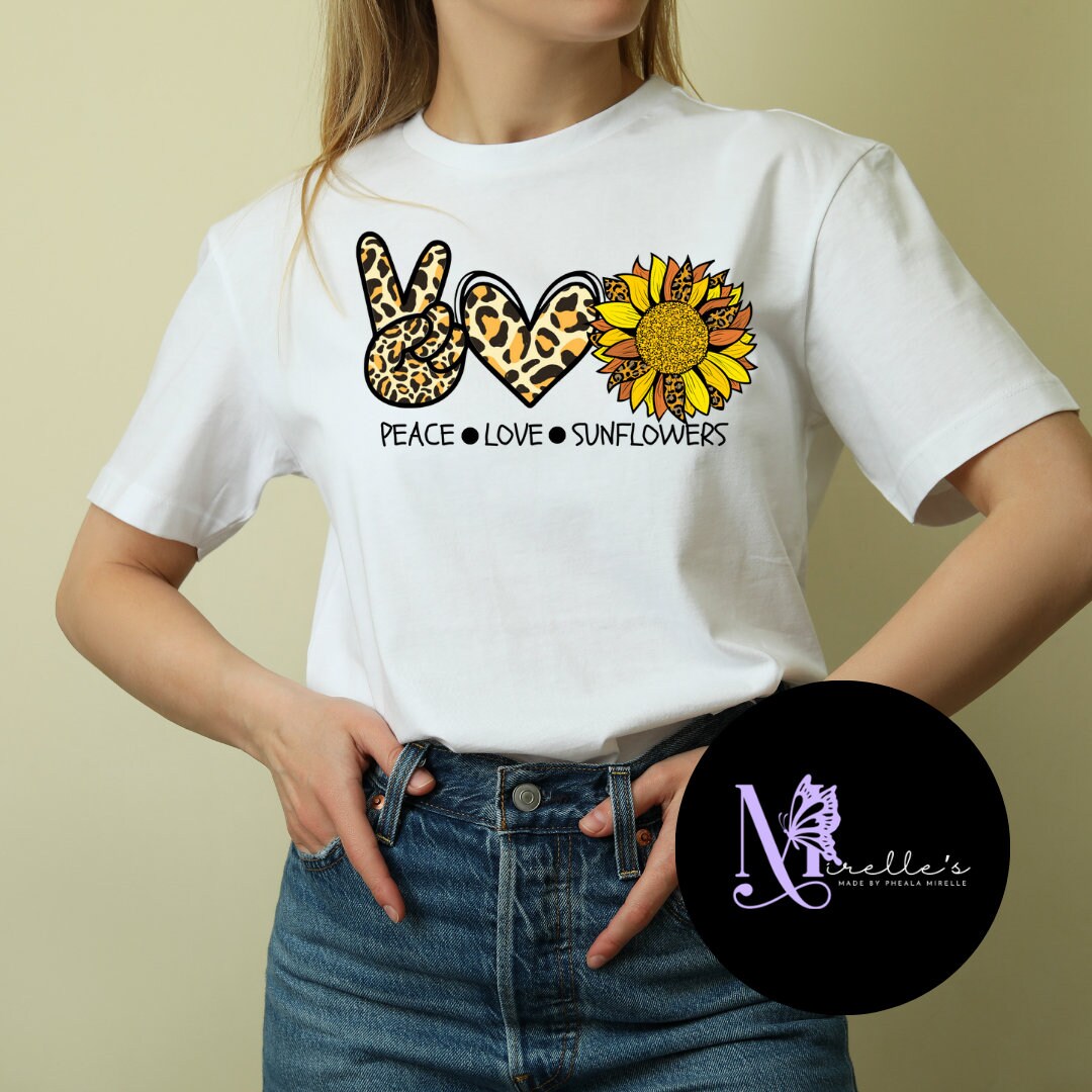 Peace Love Sunflowers SVG, Sunflowers SVG, Sunflowers PNG, Digital ...