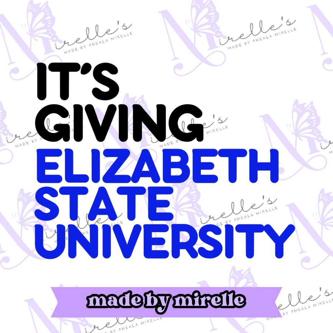 It's Giving Elizabeth State University PNG, HBCU Pride,instant Download ...
