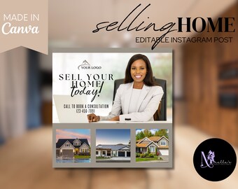Real Estate Instagram Post, Just Sold Graphic, Real Estate Marketing ...