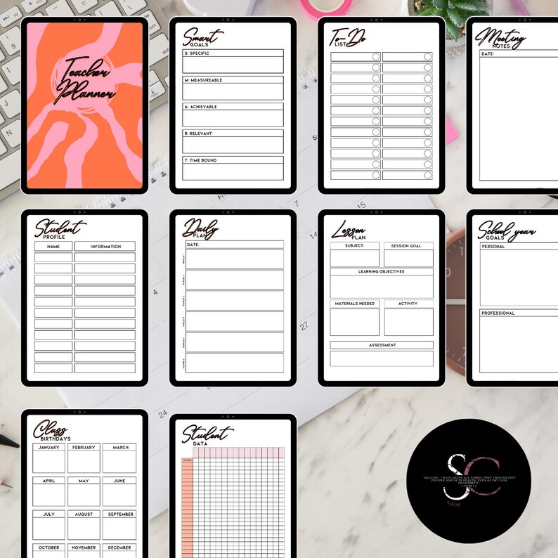 Printable Teacher Planner Back to School Instant Download - Etsy