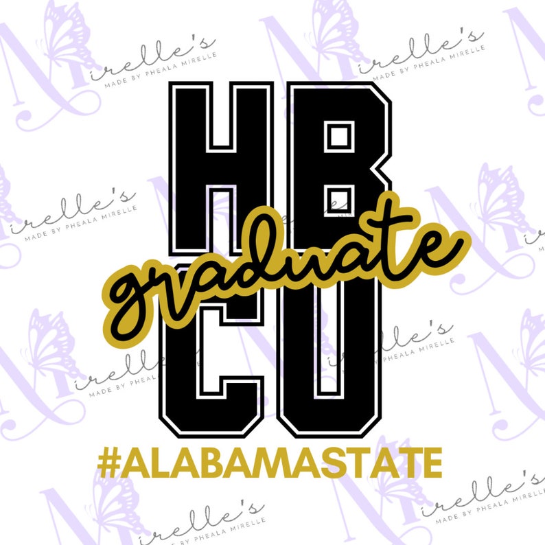 Alabama State University PNG Bundle, HBCU Collection, ASU Shirt, Black ...