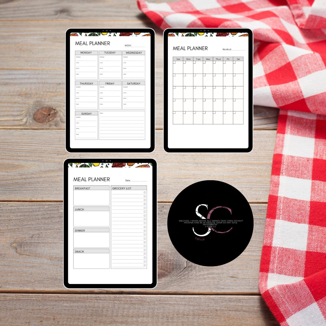 Full Meal Plan Printable Instant Download PDF Download - Etsy