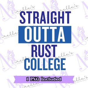 Straight Outta Rust College PNG, HBCU Pride, Instant Download, Black ...