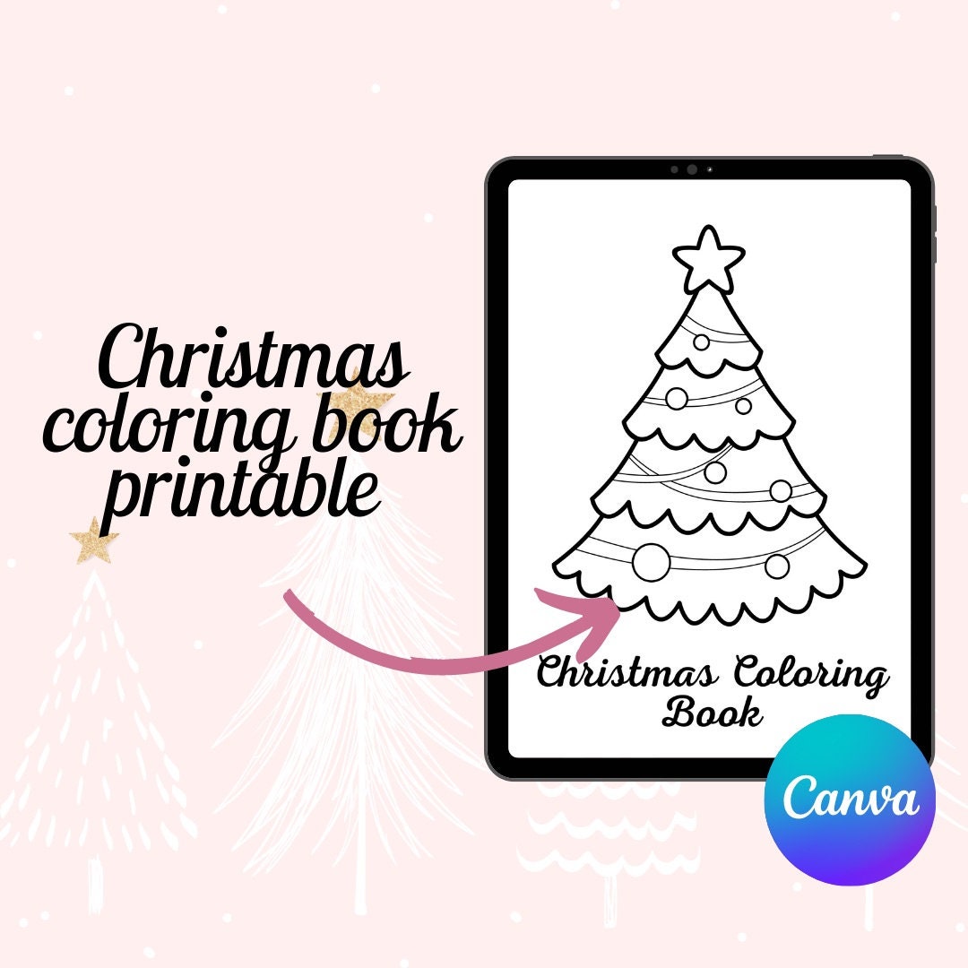 Christmas Coloring Book, Printable Coloring Pages for Kids, Holiday ...