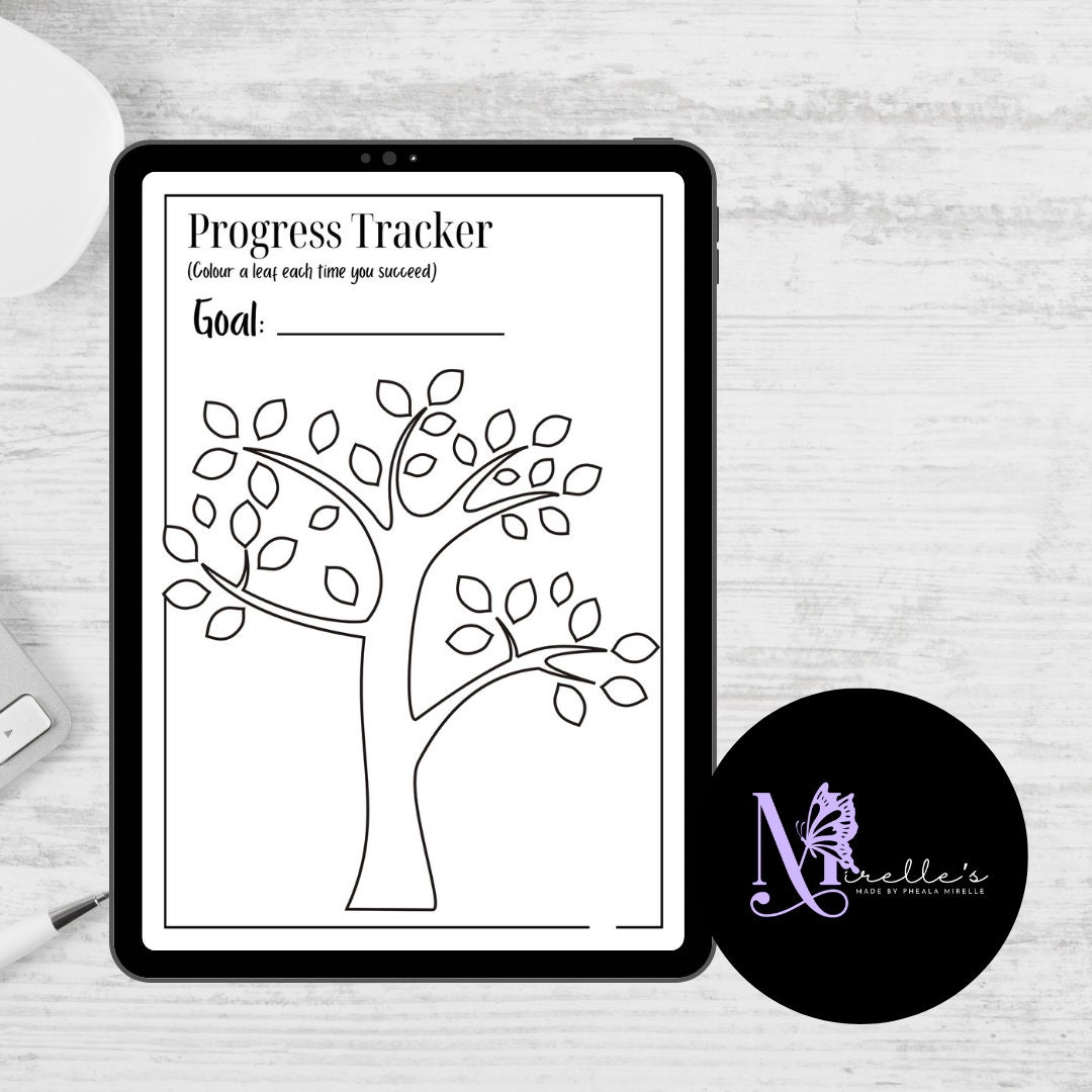 Progress Tracker Printable (tree), Instant Download, Goals Tracker ...
