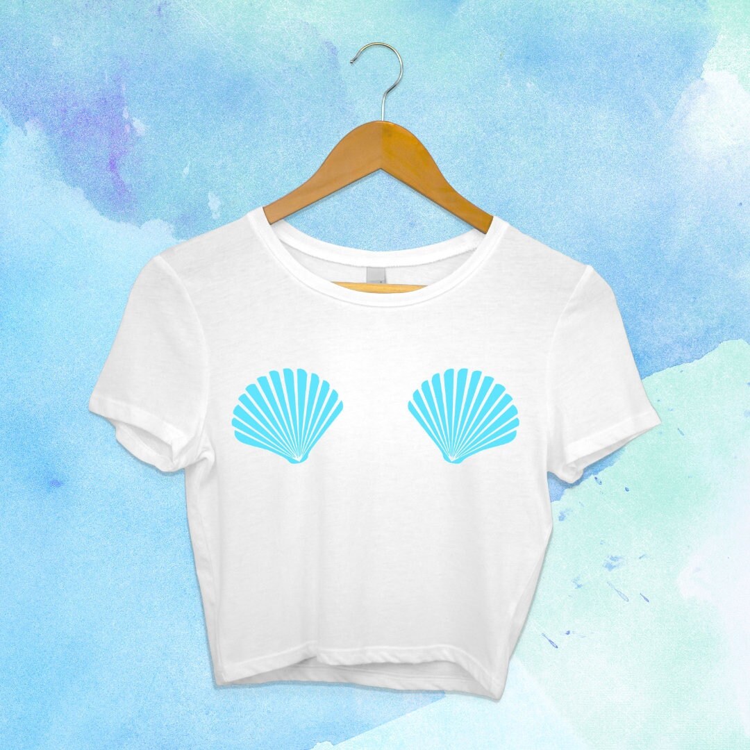Mermaid Shell Bra Crop Top Sea Shell Bra Crop Top Mermaid - Etsy