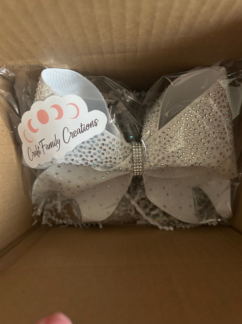 Rhinestone Cheer/dance Competition Bling Bow-multiple Colors - Etsy