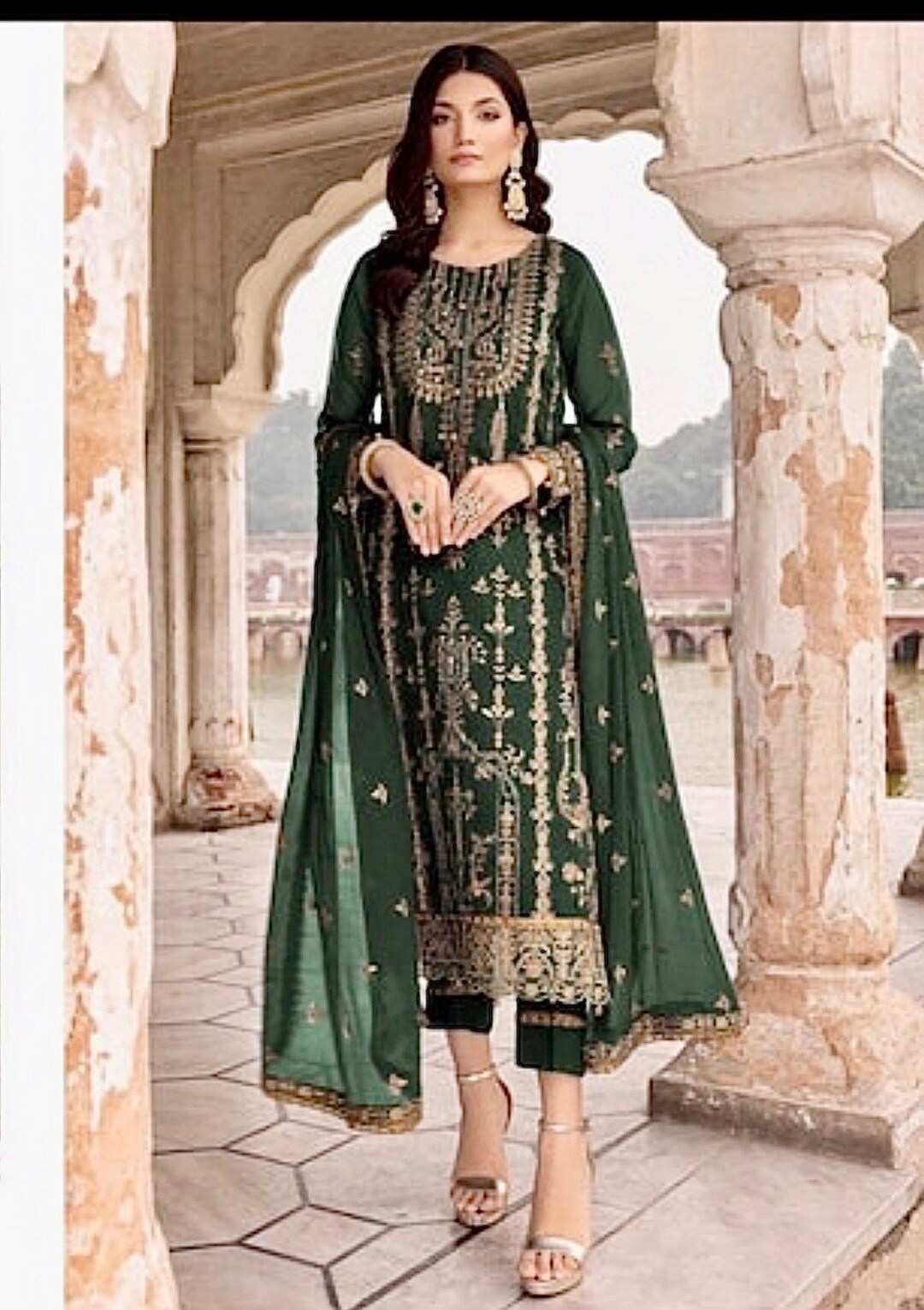 Pakistani Designer Outfits Salwar Kameez Dupatta Dress Ready - Etsy