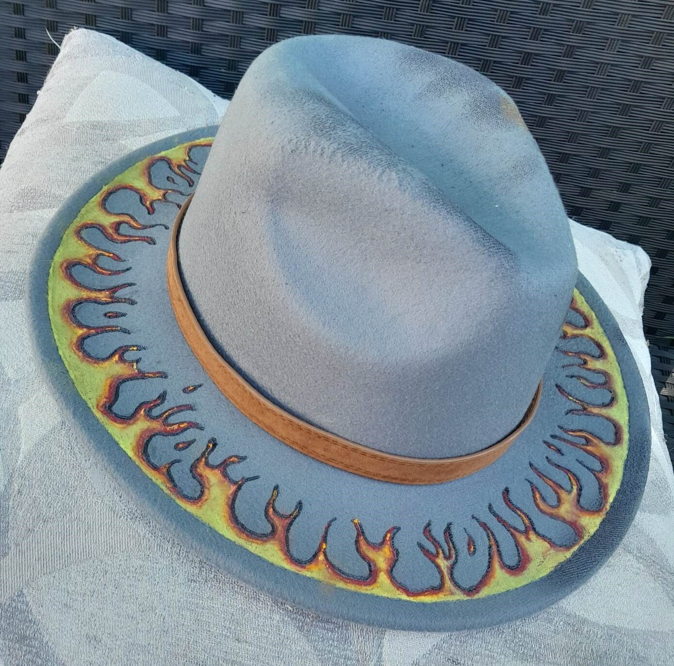Burned Hat - Etsy