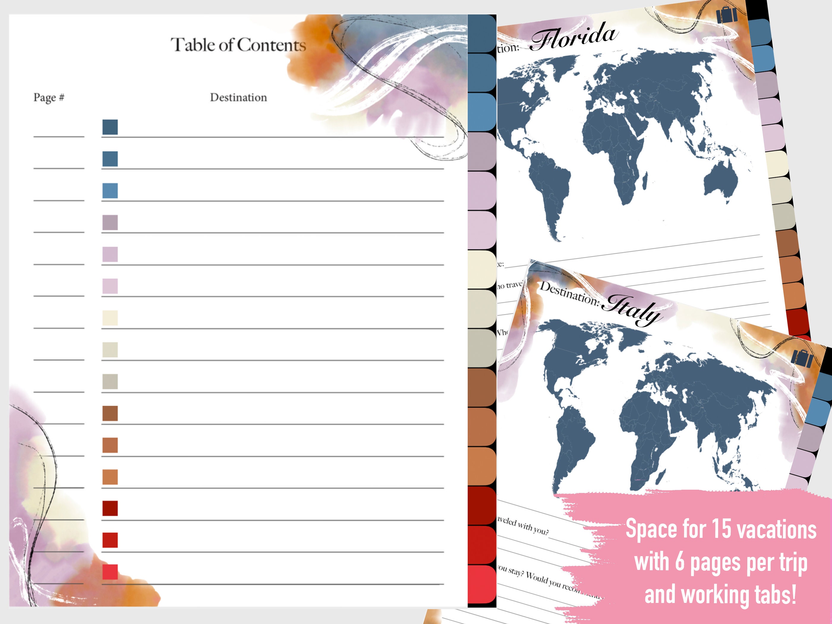 Digital Travel Journal, Digital Travel Log, Goodnotes Travel Journal ...