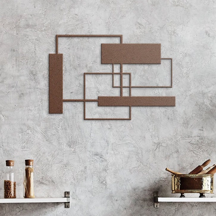 Metal Frame Artwork for Wall,metal Geometric Wall Hanging, Metal Square ...