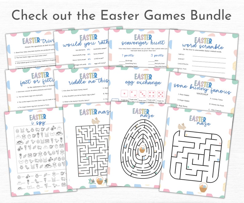 Printable Easter Trivia Game Family Game Night Easter - Etsy