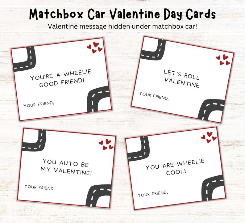 Printable Classroom Valentines Kids School Valentines Race Car ...