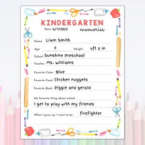 Kindergarten Graduation Keepsake | School Memory Book | Kindergarten ...