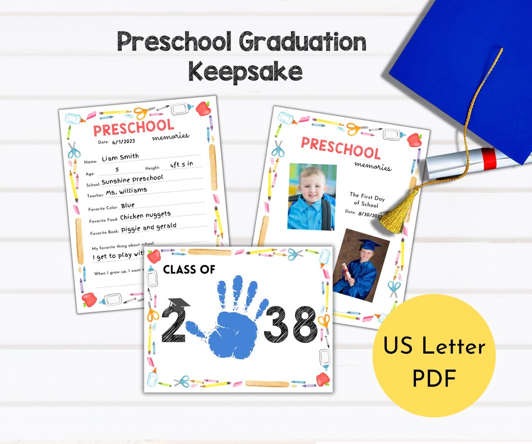Preschool Graduation Keepsake | School Memory Book | Preschool ...