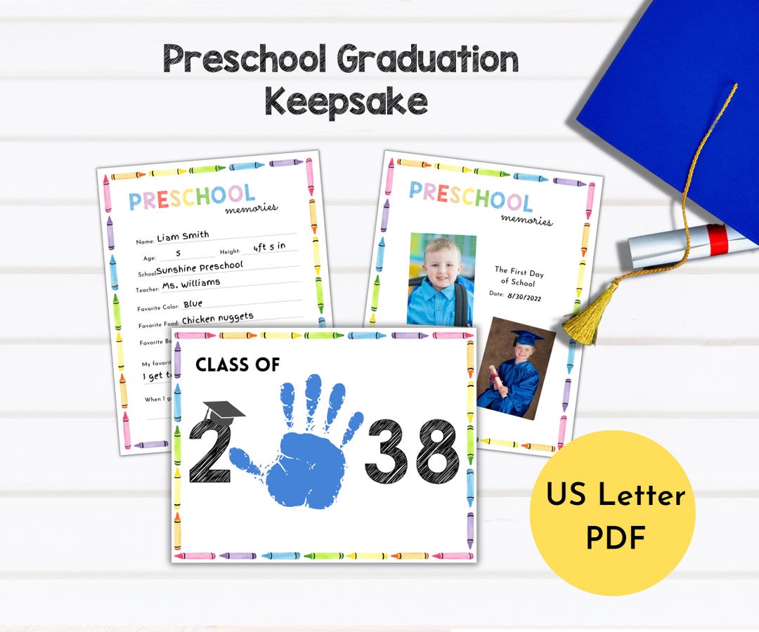 Preschool Graduation Keepsake | School Memory Book | Preschool ...