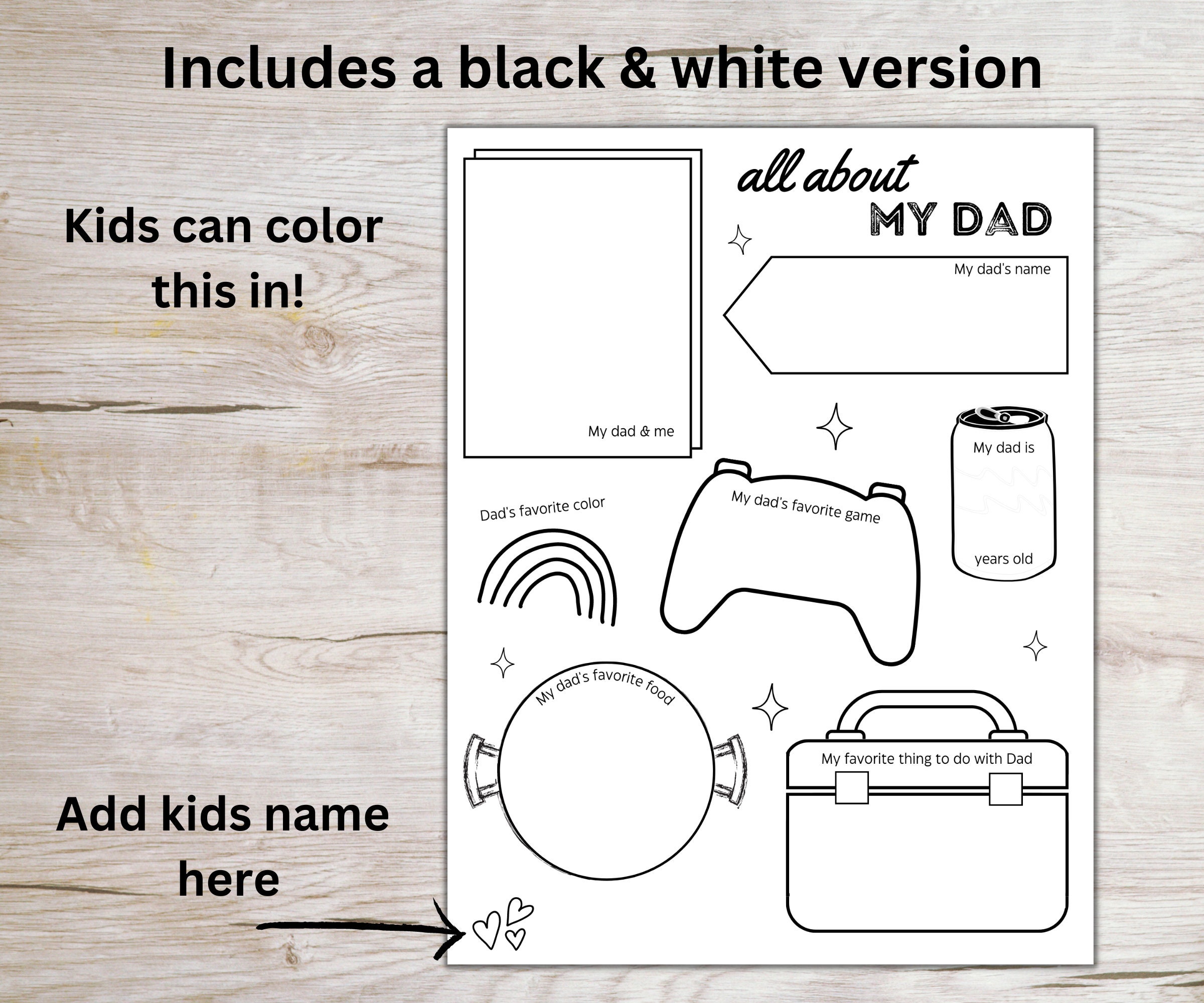 Father's Day All About My Dad Questionnaire | First Father's Day ...