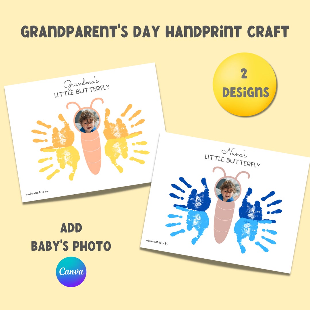 Grandparents Day Butterfly Handprint Craft | Best Grandma Ever ...
