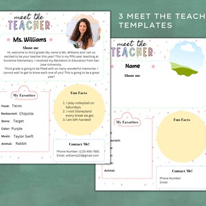 Meet the Teacher Editable Template | Back to School Template | Editable ...