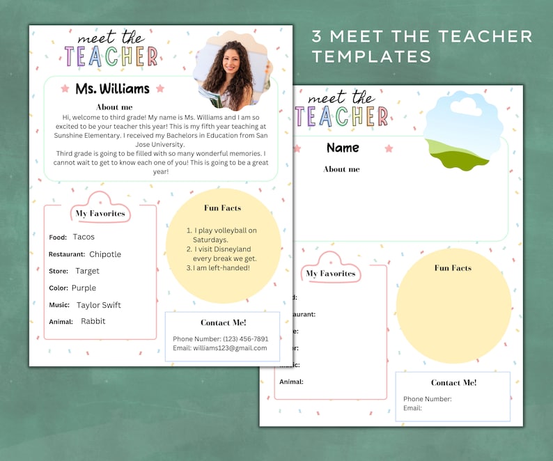 Meet the Teacher Editable Template Back to School Template Editable ...