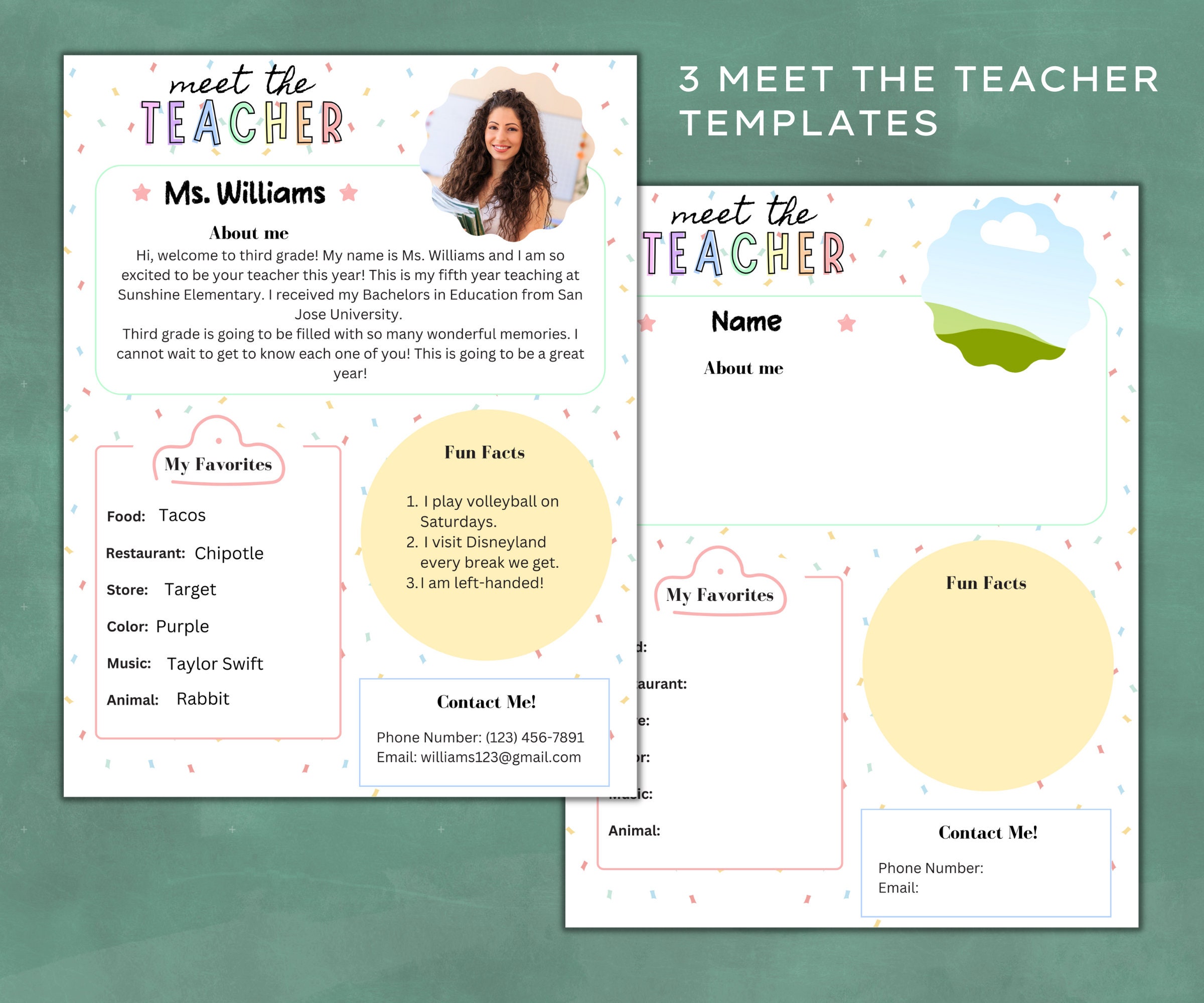 Meet the Teacher Editable Template Back to School Template Editable ...