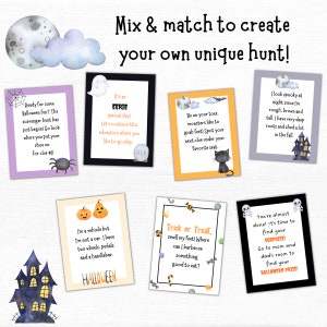 Halloween Scavenger Hunt for Kids | Printable Treasure Hunt | Treasure ...