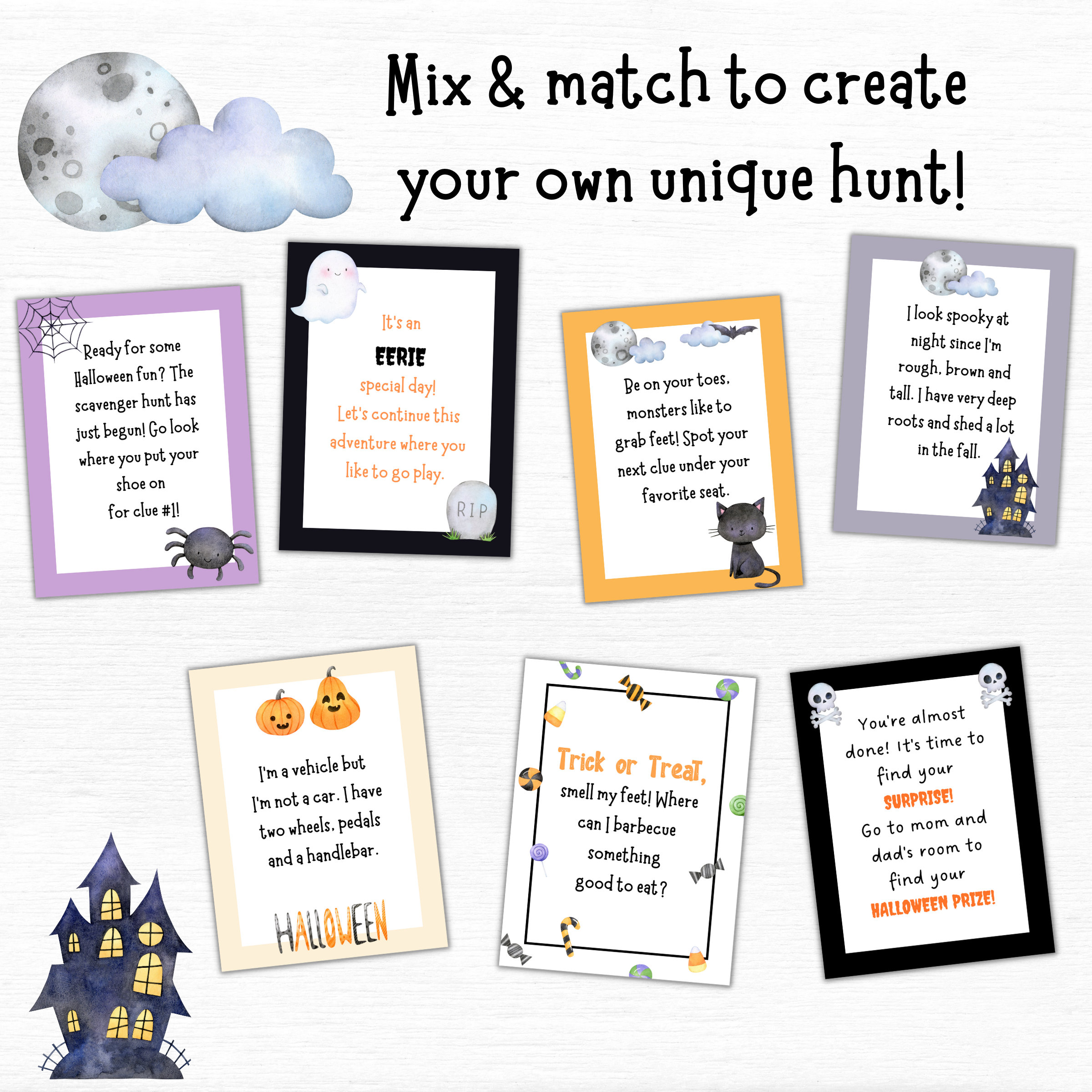 Halloween Scavenger Hunt for Kids Printable Treasure Hunt - Etsy